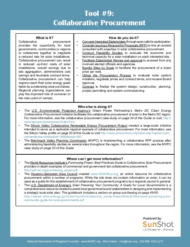 Collaborative Procurement Fact Sheet | icma.org